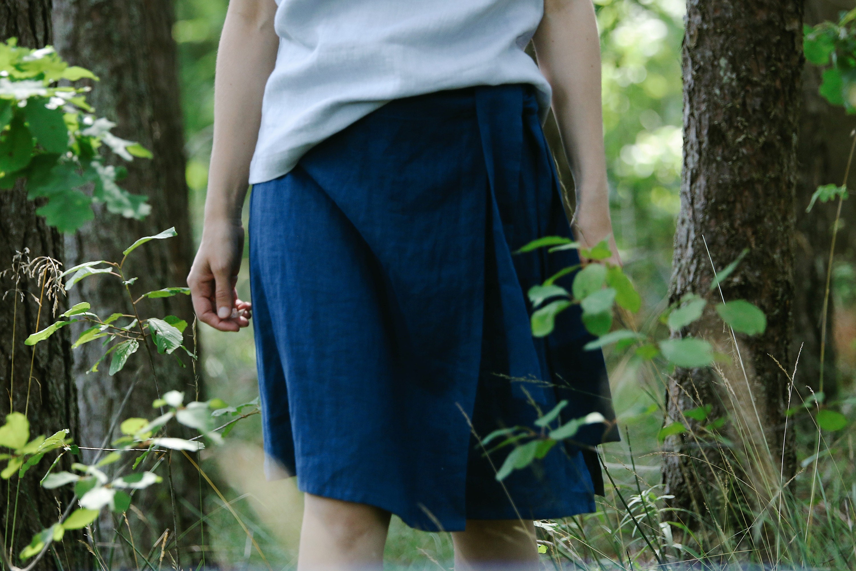 Linen Wrap Skirt LAURA, Linen Midi Skirt, Natural Wrap Skirt, High ...