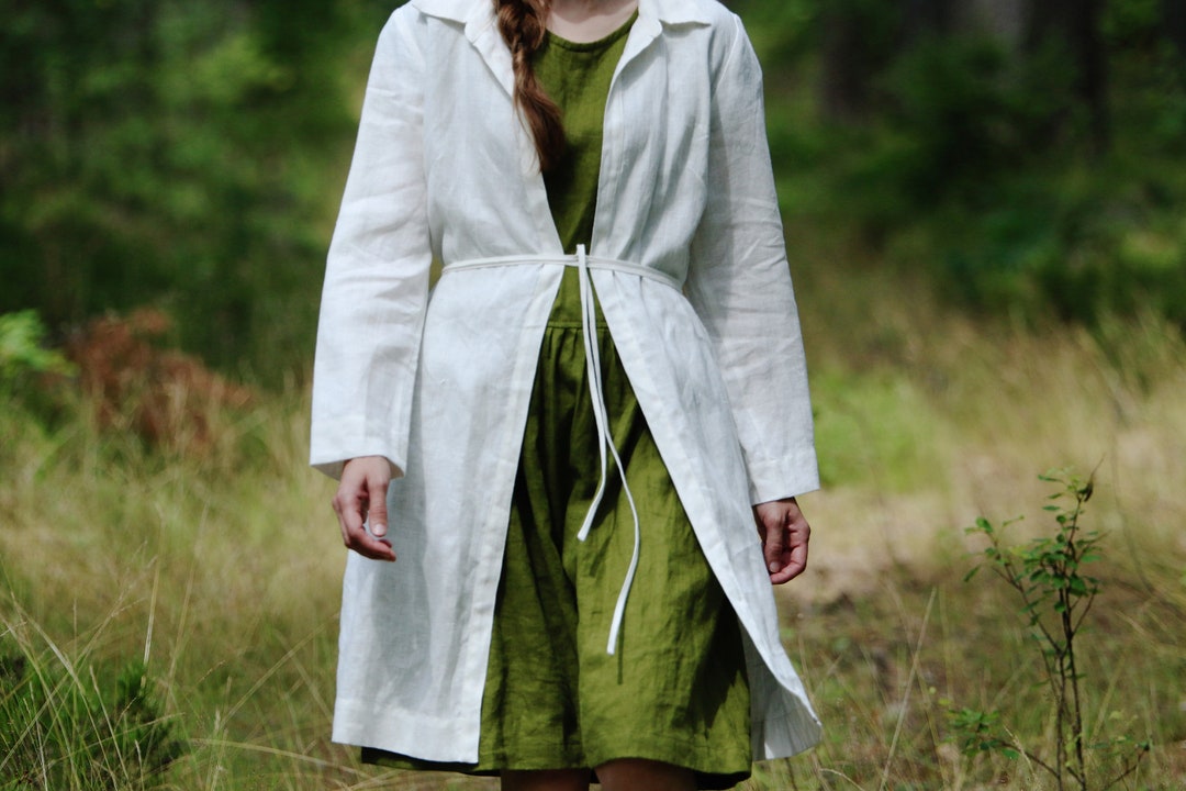 Linen Long Jacket KATE, Linen Coat, Woman Linen Jacket, Linen Jacket ...
