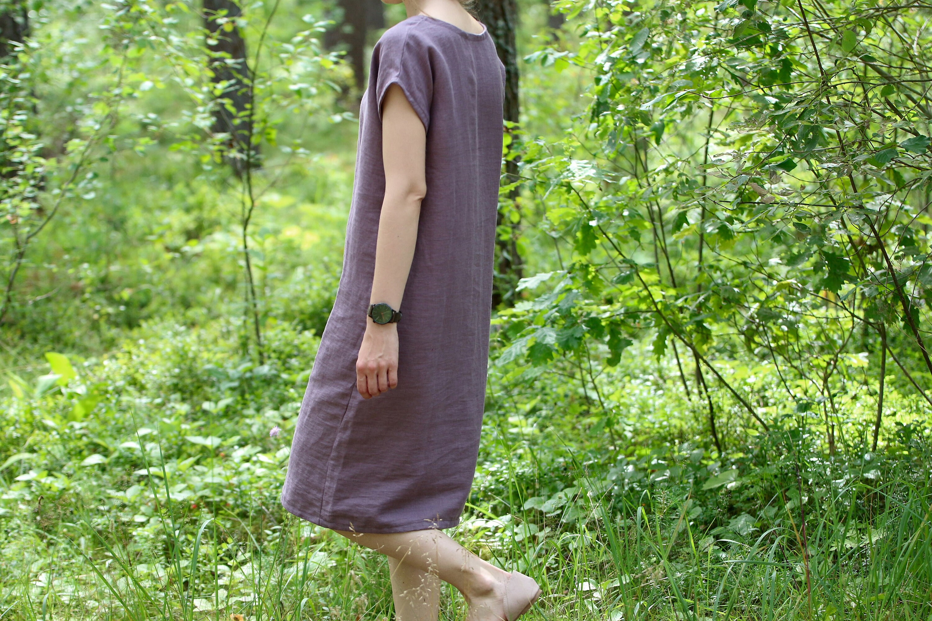 Everyday Dress AIJA, Simple Linen Dress, Shift Dress, Casual Linen ...
