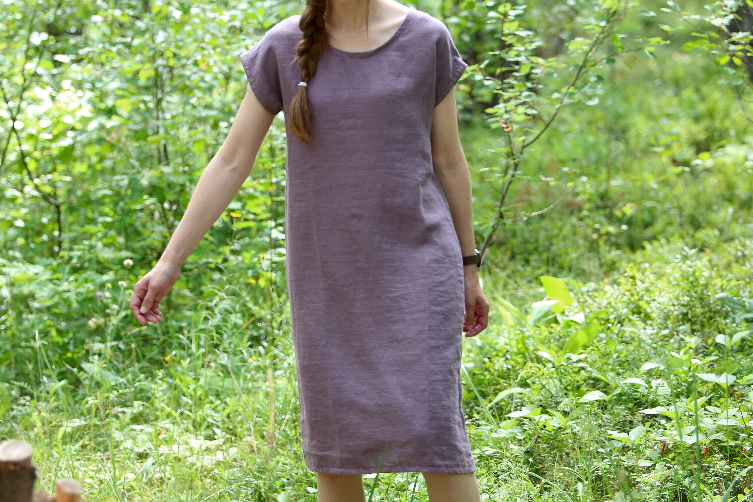 Everyday Dress AIJA, Simple Linen Dress, Shift Dress, Casual Linen ...
