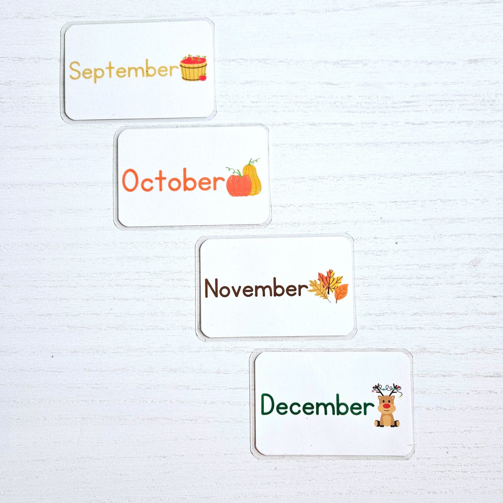 Months of the Year Flashcards Days of the Week Words Cards - Etsy