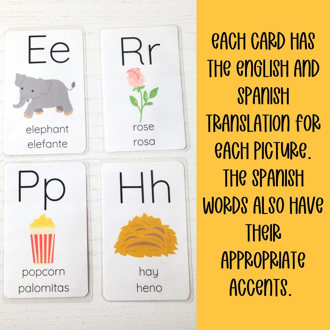 Bilingual Alphabet Flashcards English Spanish Alphabet Cards Bilingual ...