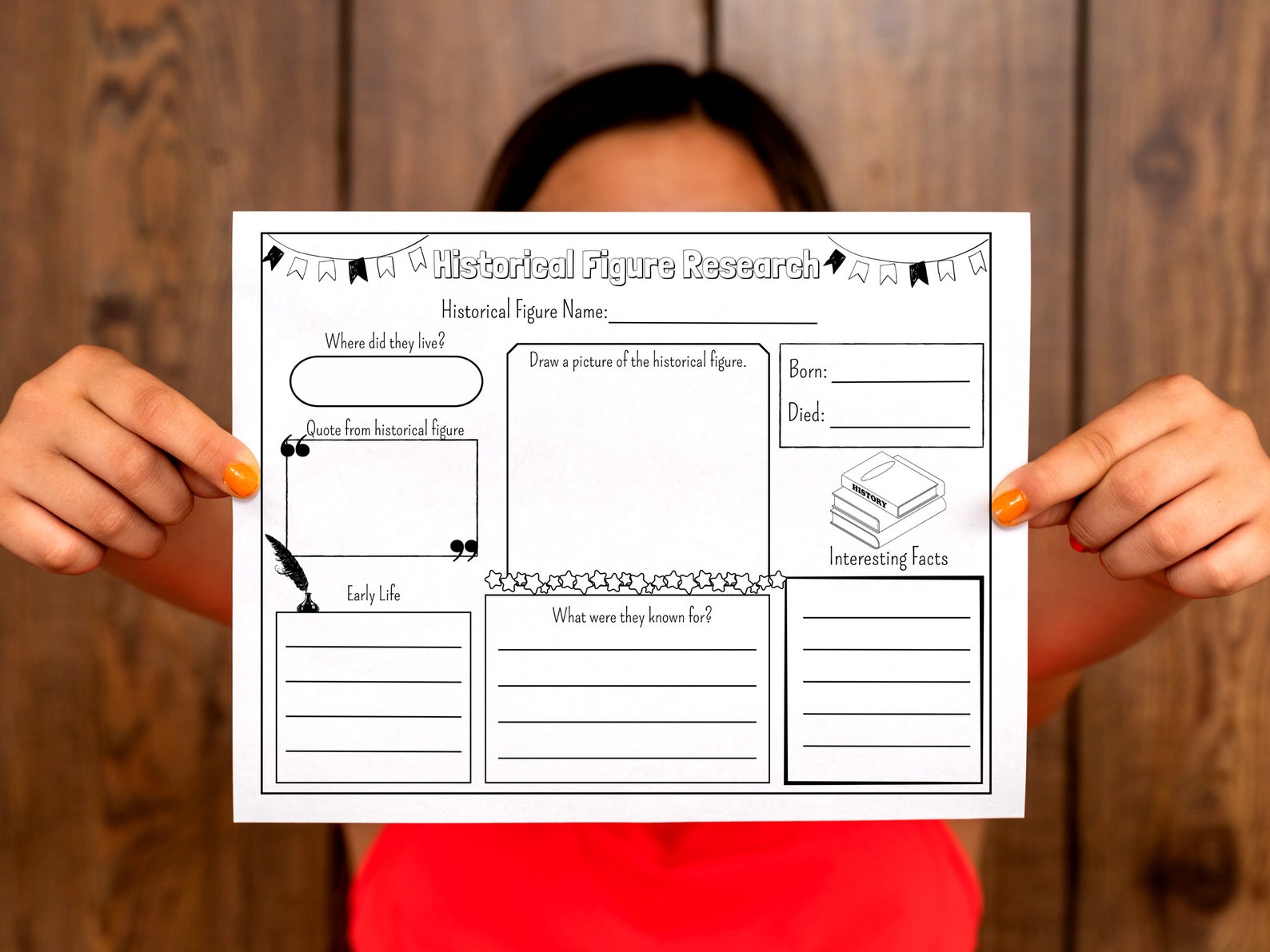 Historical Figure Research Worksheet: Homeschool History Report (PDF ...