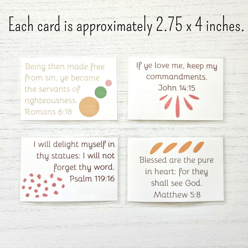 Scripture Cards King James Version Memory Verses Laminated Flashcards ...