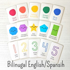 Laminated Preschool Learning Flashcards Spanish Preschool - Etsy