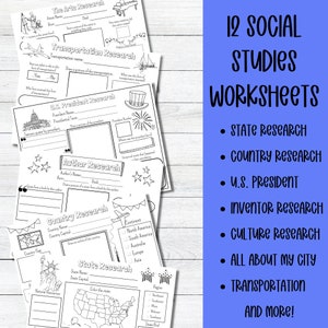 Social Studies Worksheet History Research Worksheet US History Project ...