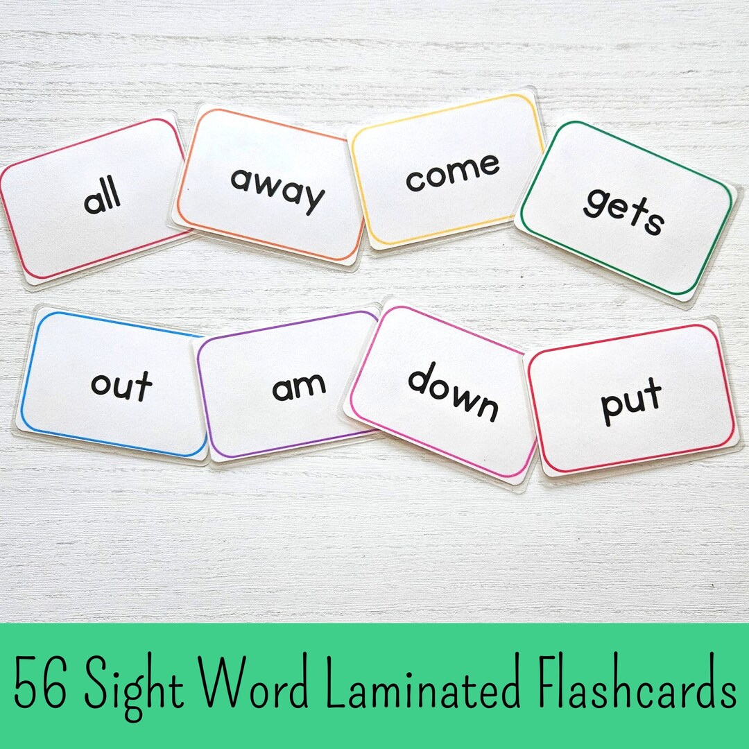Kindergarten Sight Word Flashcards High Frequency Cards Frys Sight ...