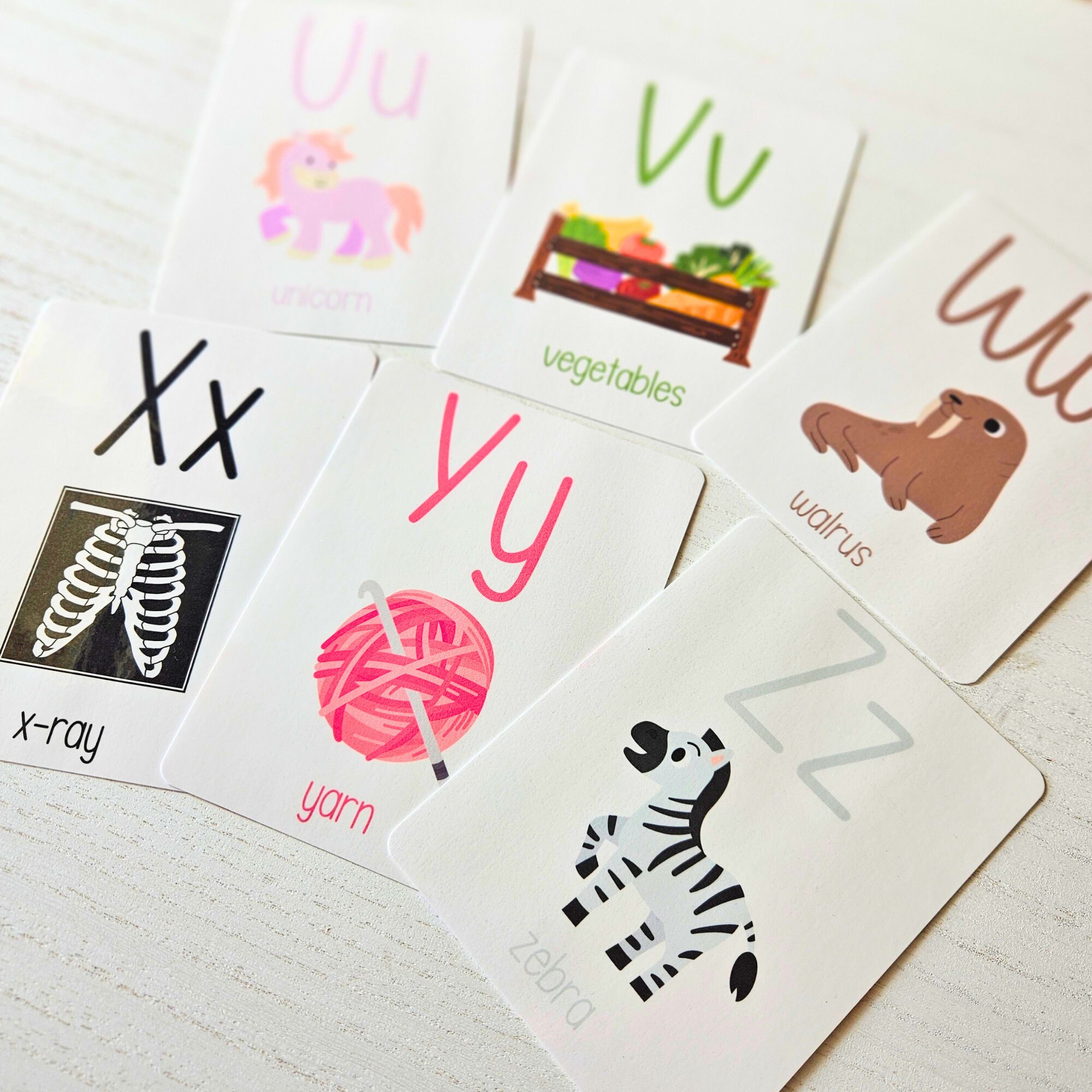 Large Alphabet Flashcards Preschool Alphabet Laminated Flashcard ABC ...