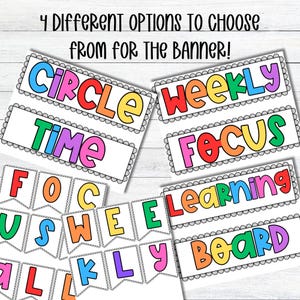 Weekly Focus Board Preschool Circle Time Printable Homeschool ...