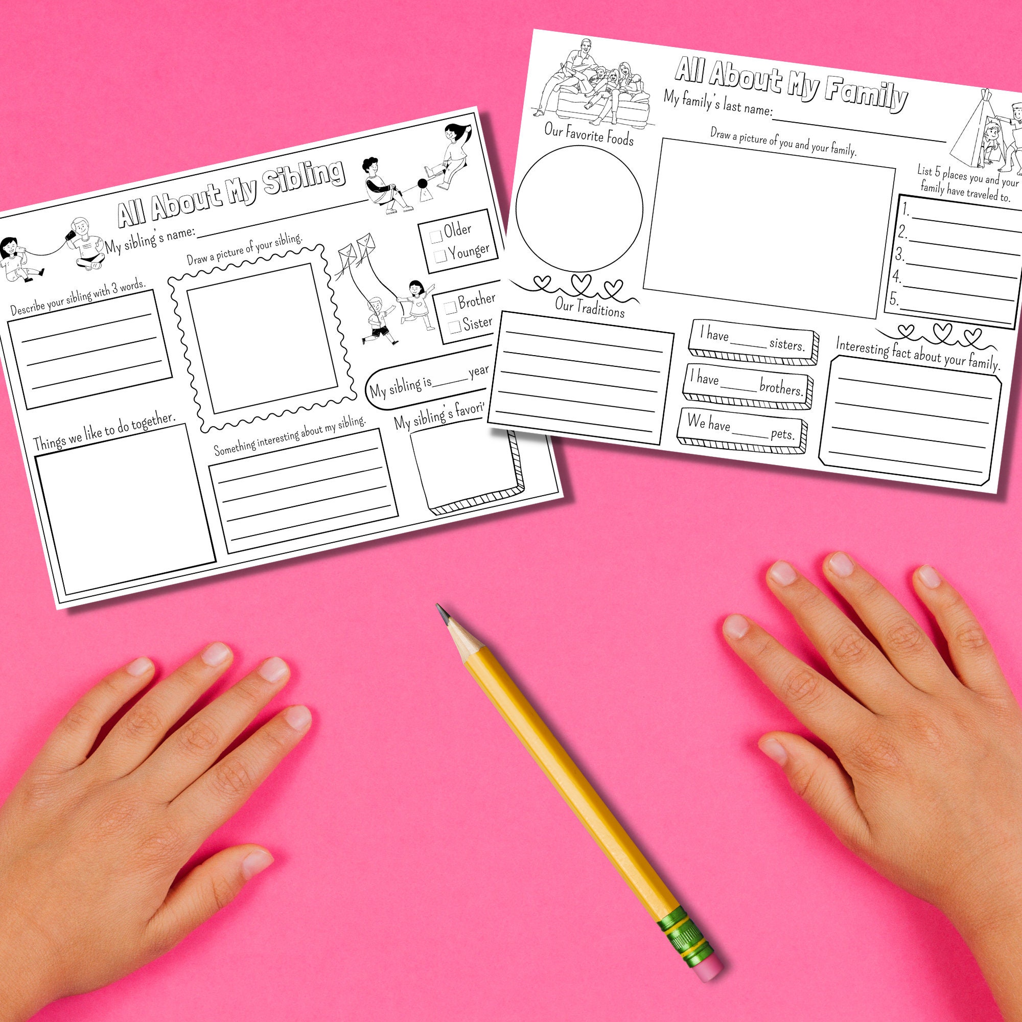 All About Me All About My Pet All About My Family Get to Know Me ...