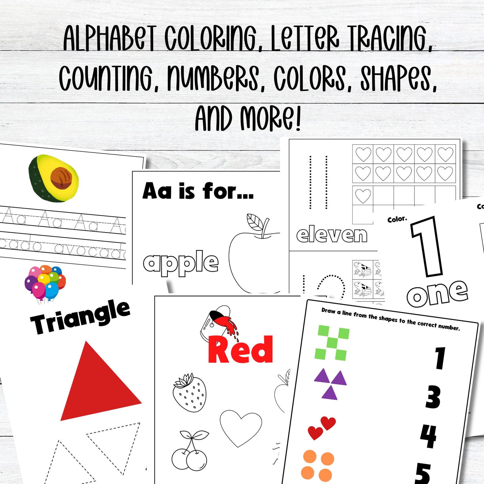Kindergarten Activity Workbook Alphabet Coloring Letter Tracing ...