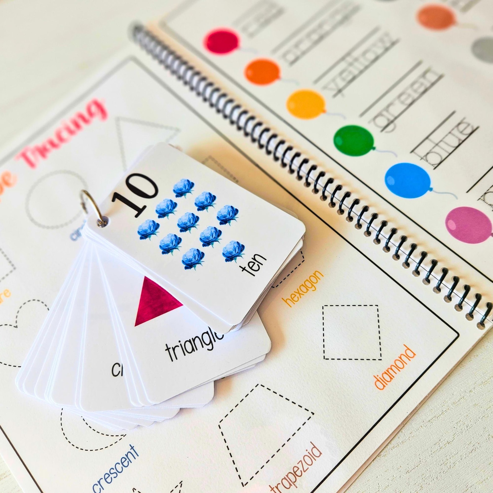 Personalized Kindergarten Morning Basket: Tracing Workbook & Flashcards ...