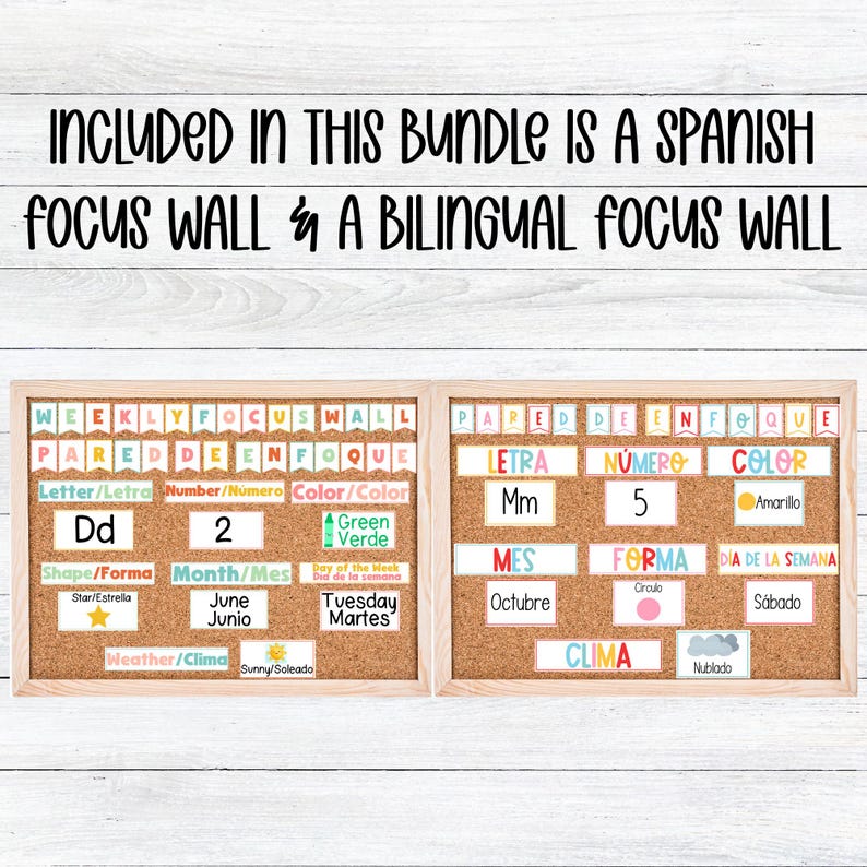 Preschool Weekly Focus Wall Bundle Printable Classroom Bulletin Board ...