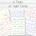 Spanish Sight Words Flashcards: Learn Spanish, Homeschool (PDF) - Etsy