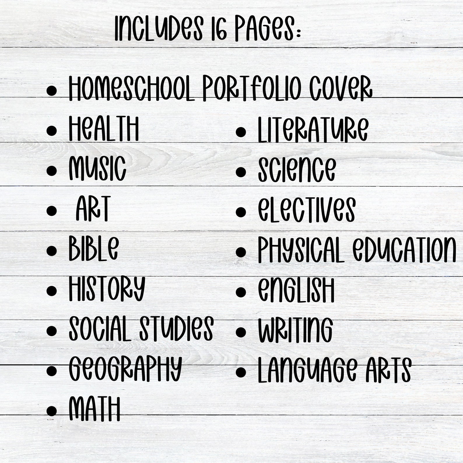 Homeschool Portfolio Printable Cover Sheets: High School Subject ...