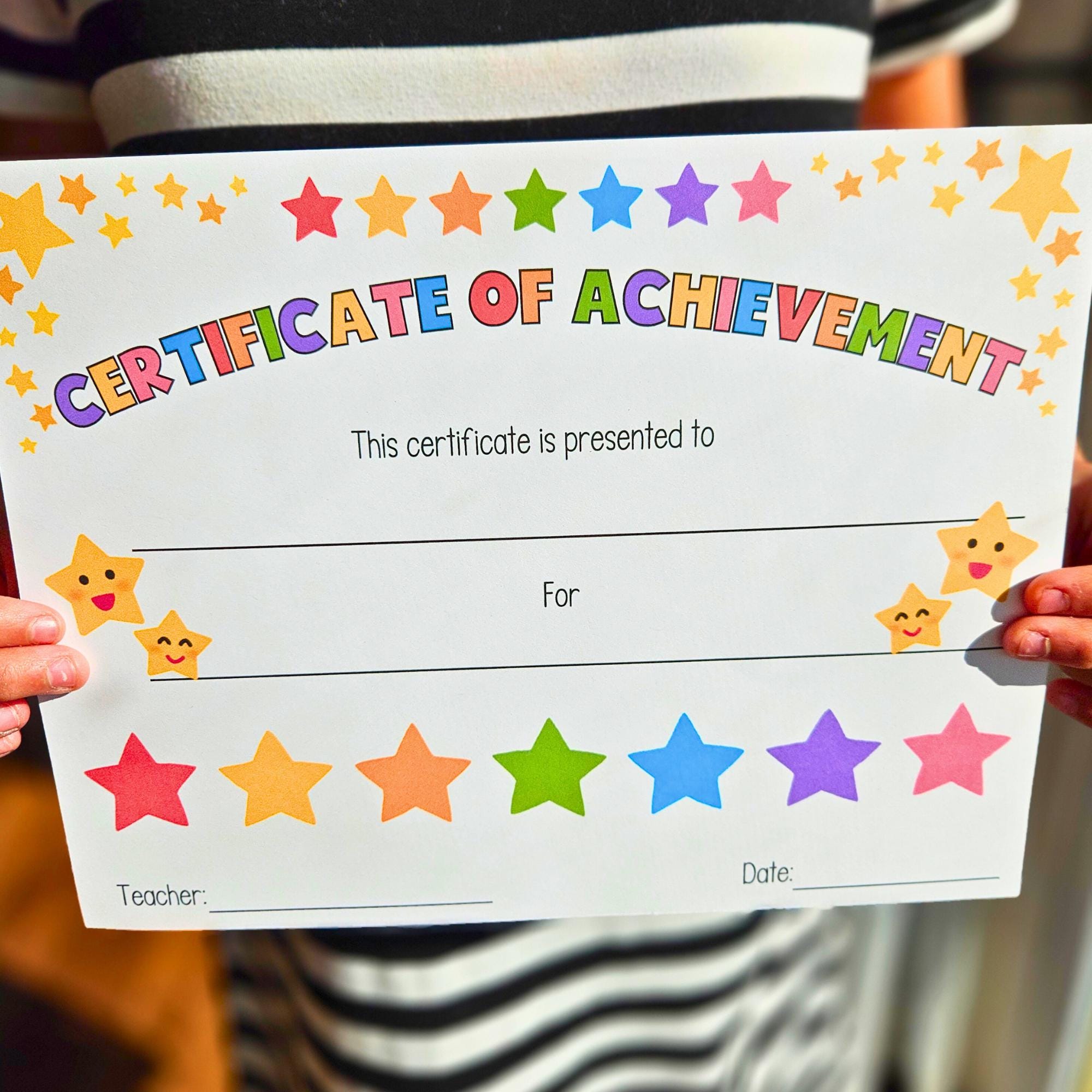 Kids Printable Award Certificate of Achievement School Award Ceremony ...