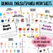 Bilingual English Spanish Worksheet Printable Kindergarten Spanish ...