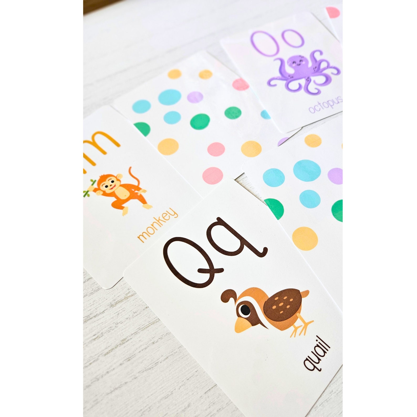 Large Alphabet Flashcards Preschool Alphabet Laminated Flashcard ABC ...