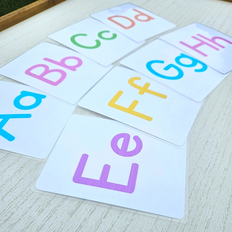 Alphabet Flashcards, Laminated ABC Letter Cards for Homeschool - Etsy