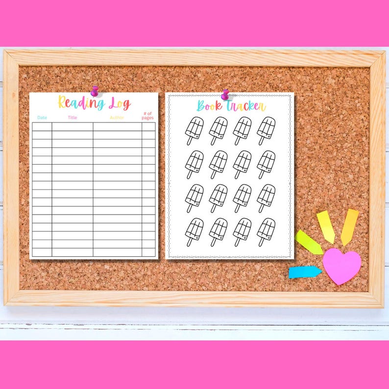 Kids Reading Log: Popsicle Coloring Tracker (PDF Printable) - Etsy