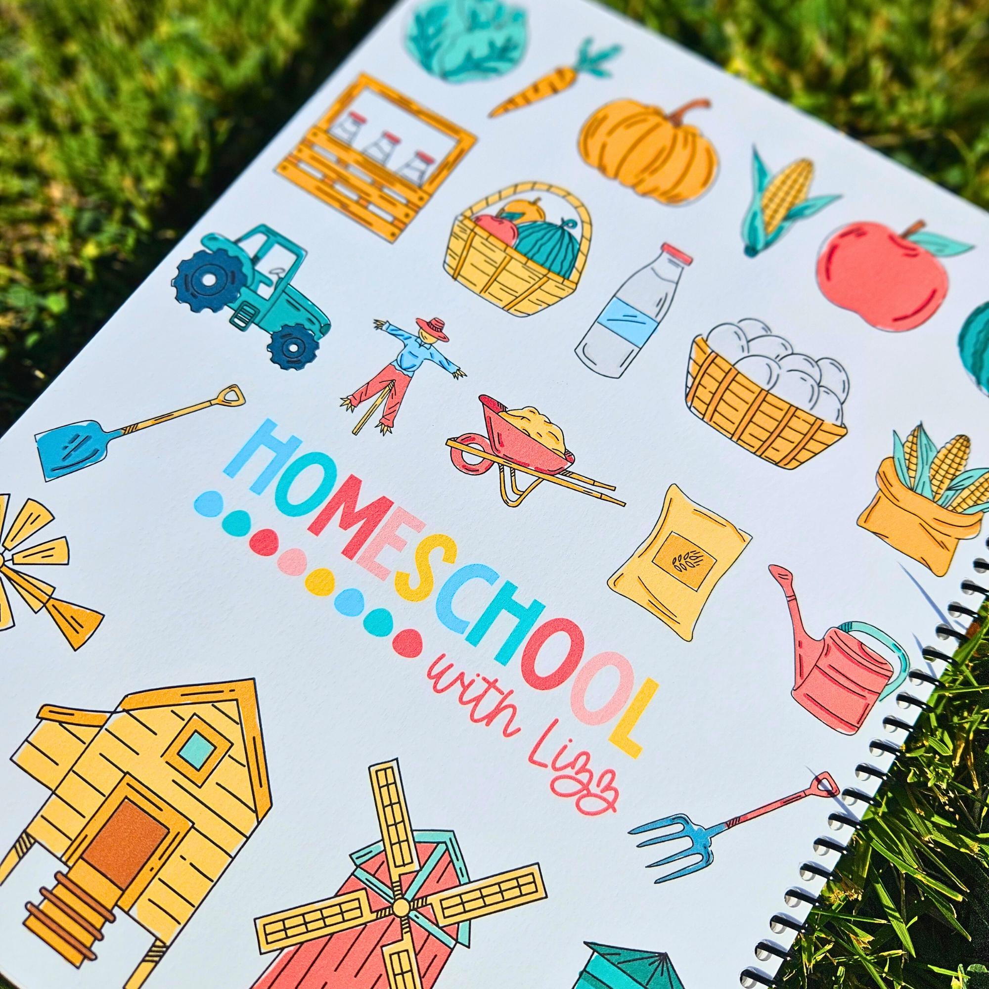 Morning Activity Workbook Dry-erase Morning Menu Kids Farm Theme ...