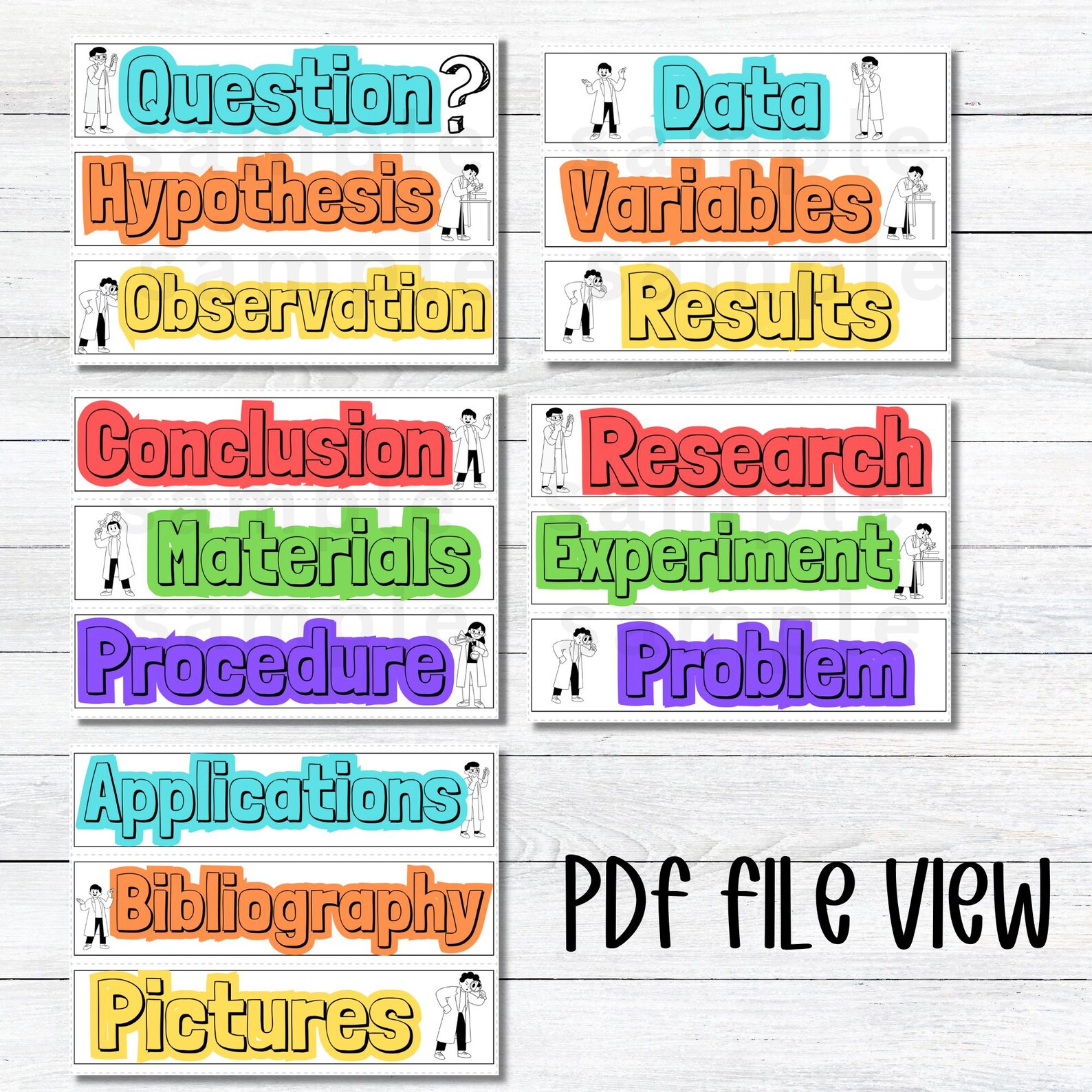Science Fair Labels Printable Science Project Label School Project ...