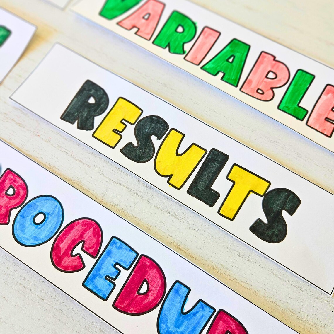 Science Fair Project Labels: Black and White, 15 Printable Board Labels ...