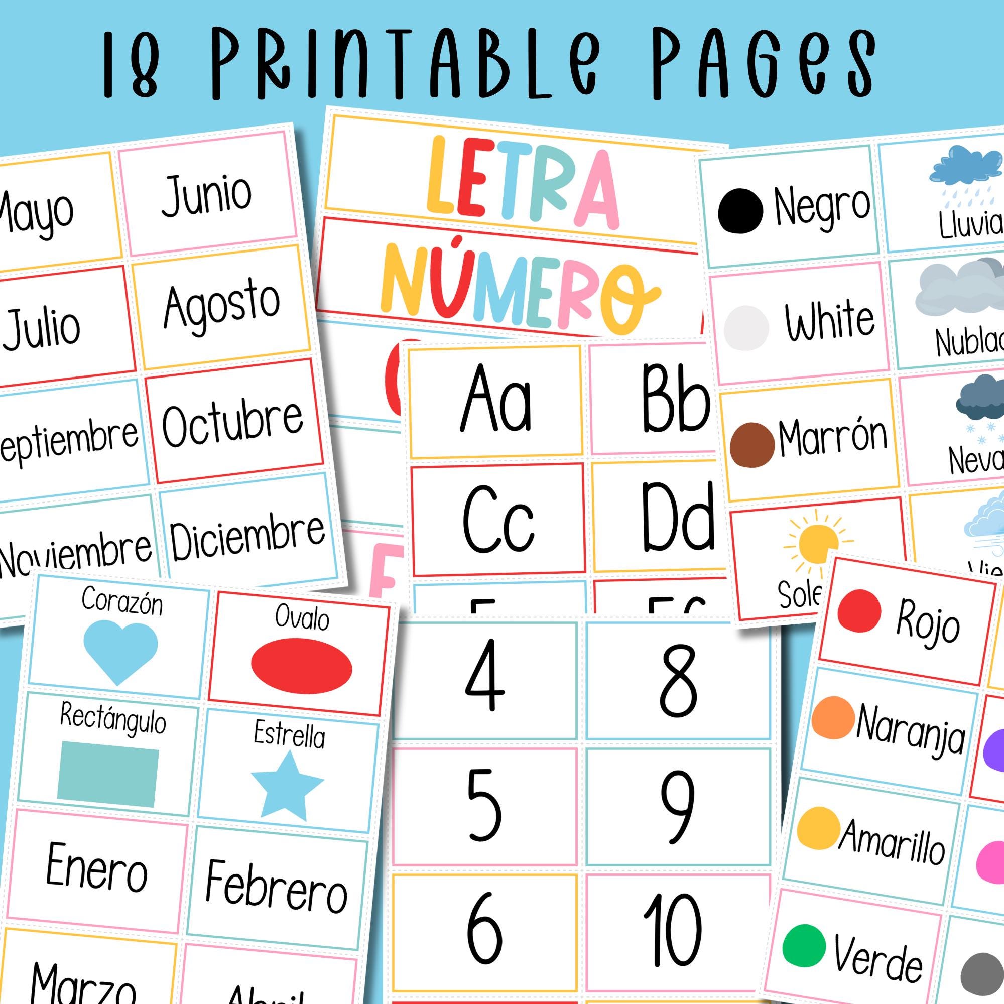 Spanish Preschool Weekly Focus Wall Circle Time Morning Activity Focus ...