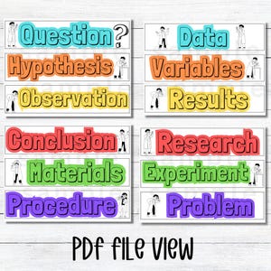 Science Fair Labels Printable Science Project Label School Project ...