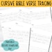 Kids Cursive Bible Verse Tracing Worksheet: KJV Scripture (PDF) - Etsy
