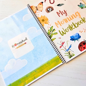 Morning Menu Homeschool Preschool Workbook Kindergarten Prep Watercolor ...