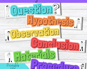 Science Fair Label Scientific Method Printable Science Experiment ...