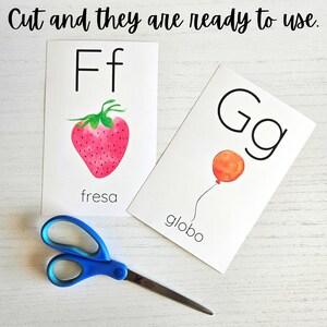 Spanish Alphabet Cards Kids Printable Educational Resources ABC Spanish ...