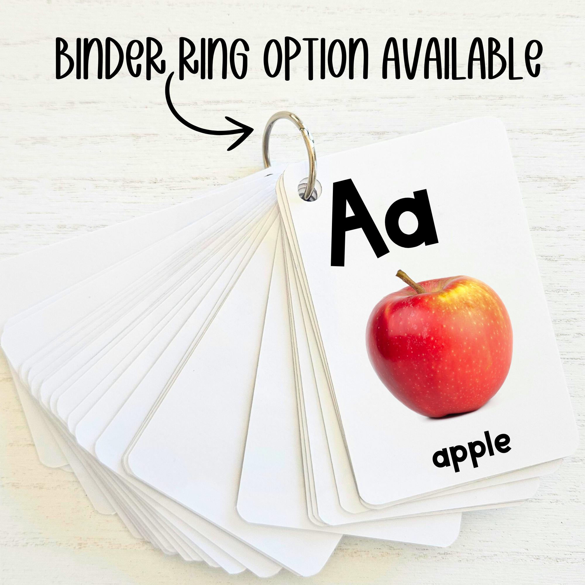 Preschool ABC Laminated Flashcards Real Life Picture Alphabet Cards ...