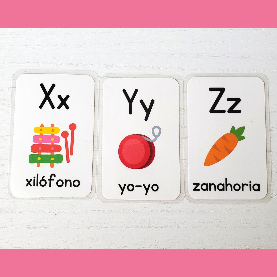Spanish Alphabet Cards Spanish Letter Flashcards Alphabet - Etsy