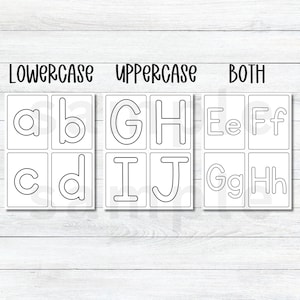 Coloring Alphabet Flashcards: Upper and Lower Case Letters (PDF ...