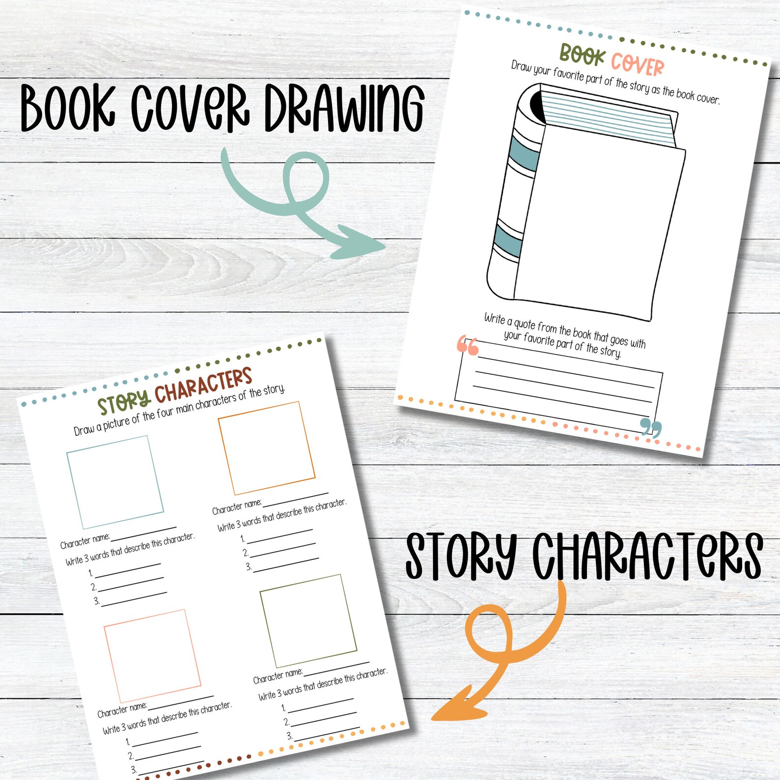 Printable Elementary Book Report Worksheet: Story Elements (PDF) - Etsy