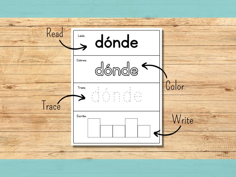 Spanish Sight Words, Sight Word Worksheets, Printable Worksheets ...