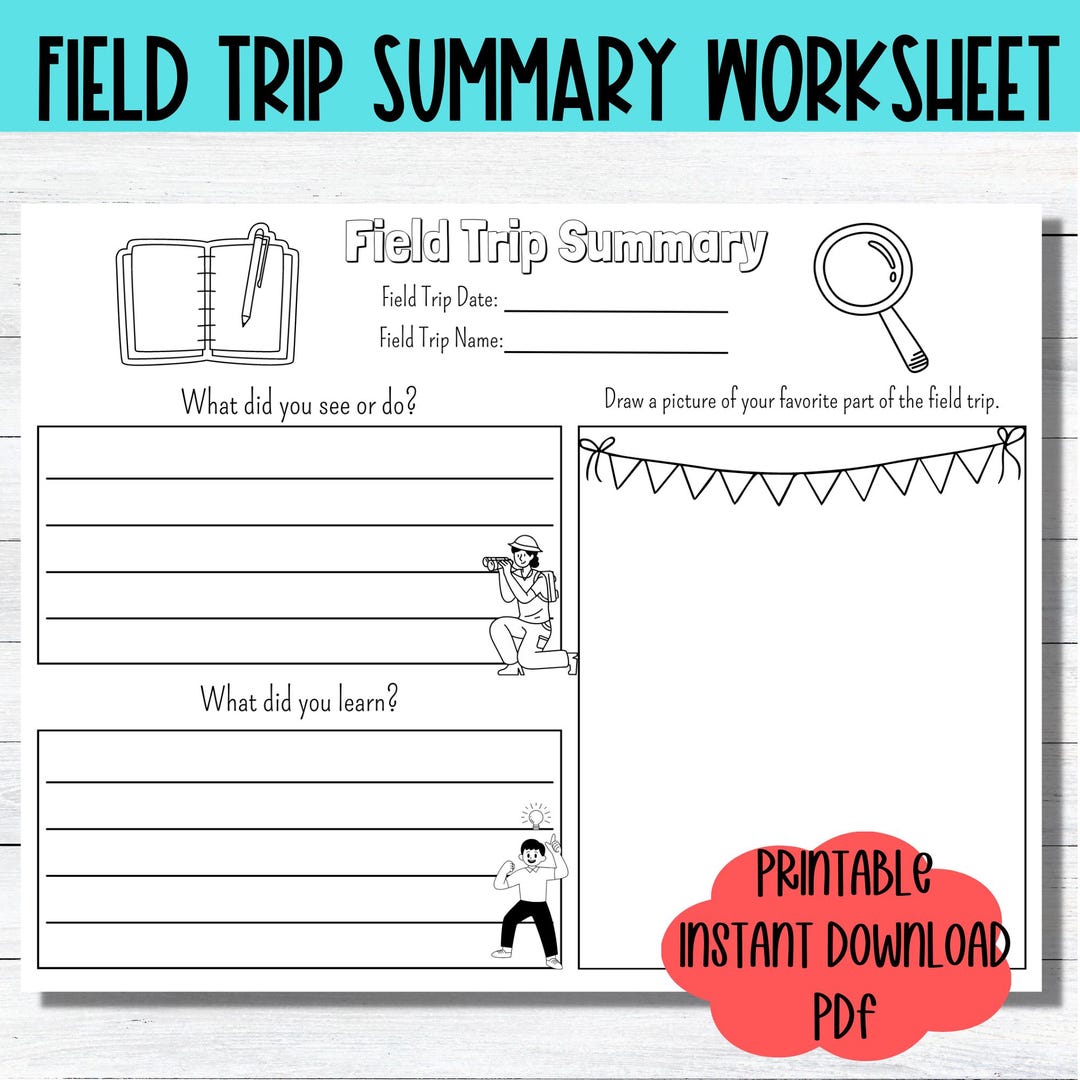 Field Trip Log Field Trip Journal Homeschool Field Trip Writing Report ...