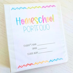 Homeschool Portfolio Cover Sheet Printable Homeschool Organization ...
