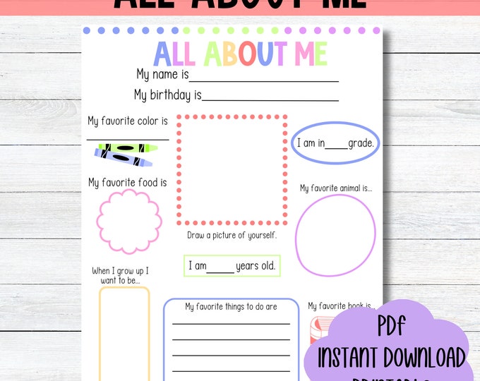 All About My Family Worksheet Printable Activity Page About My Family ...