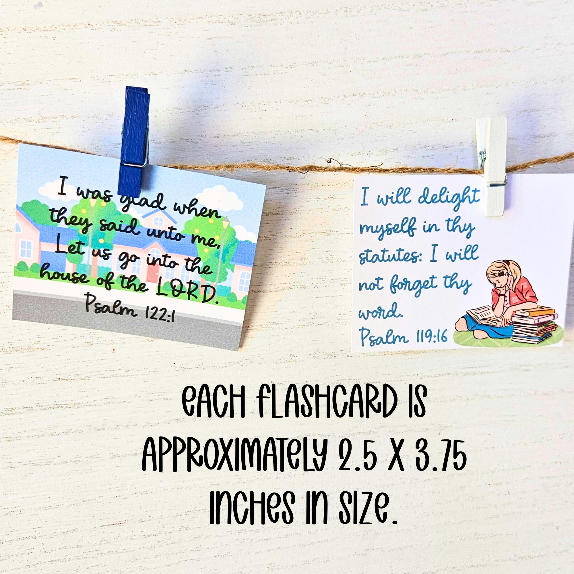 Bible Verse Cards Printable Scripture Flashcards Kids Memory Verse ...