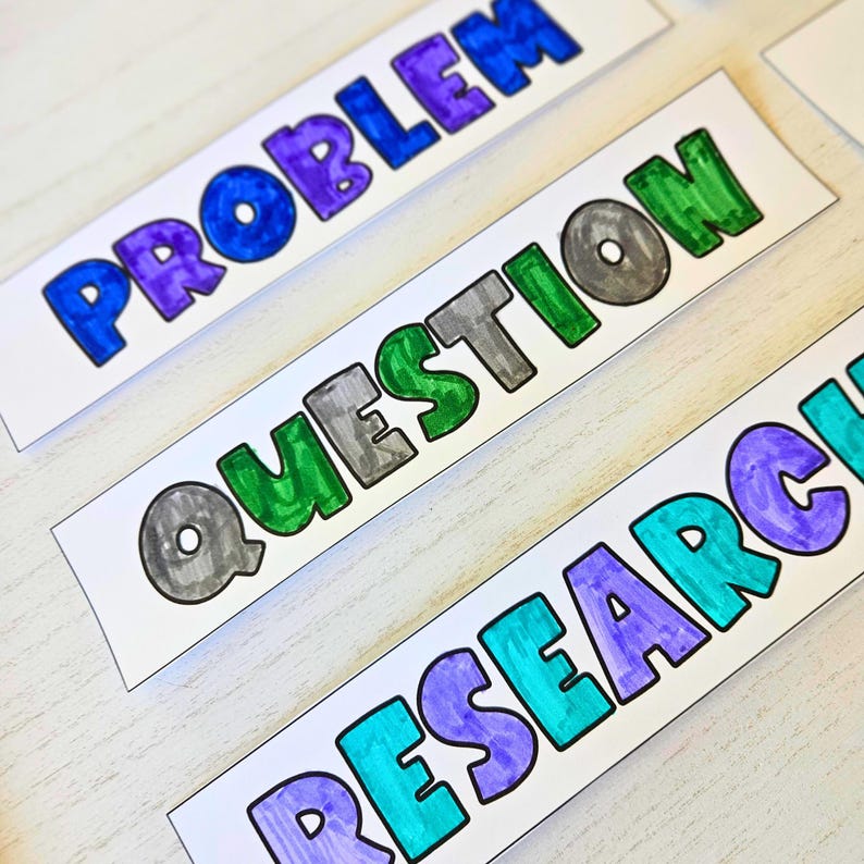 Science Fair Project Labels: Black and White, 15 Printable Board Labels ...
