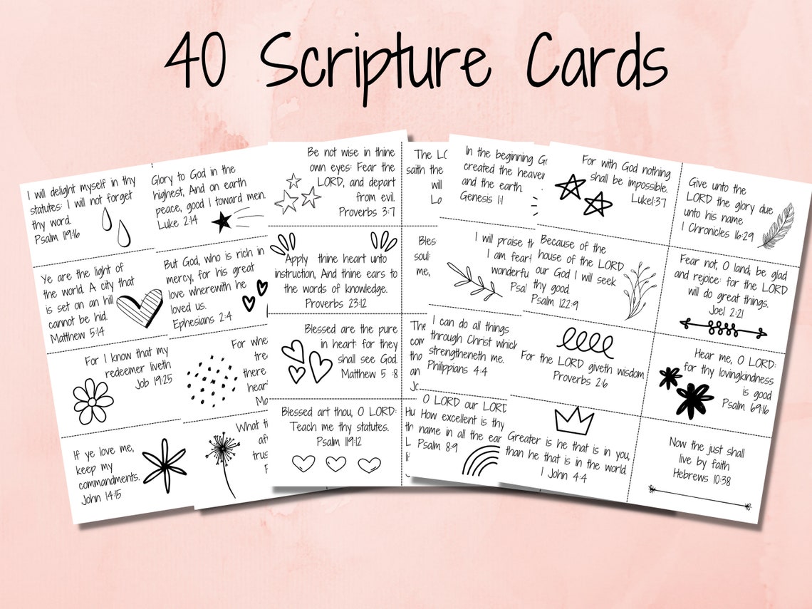 Printable Scripture Cards King James Version Printable Bible Verse ...