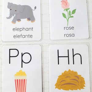 Bilingual Alphabet Flashcards English Spanish Alphabet Cards Bilingual ...