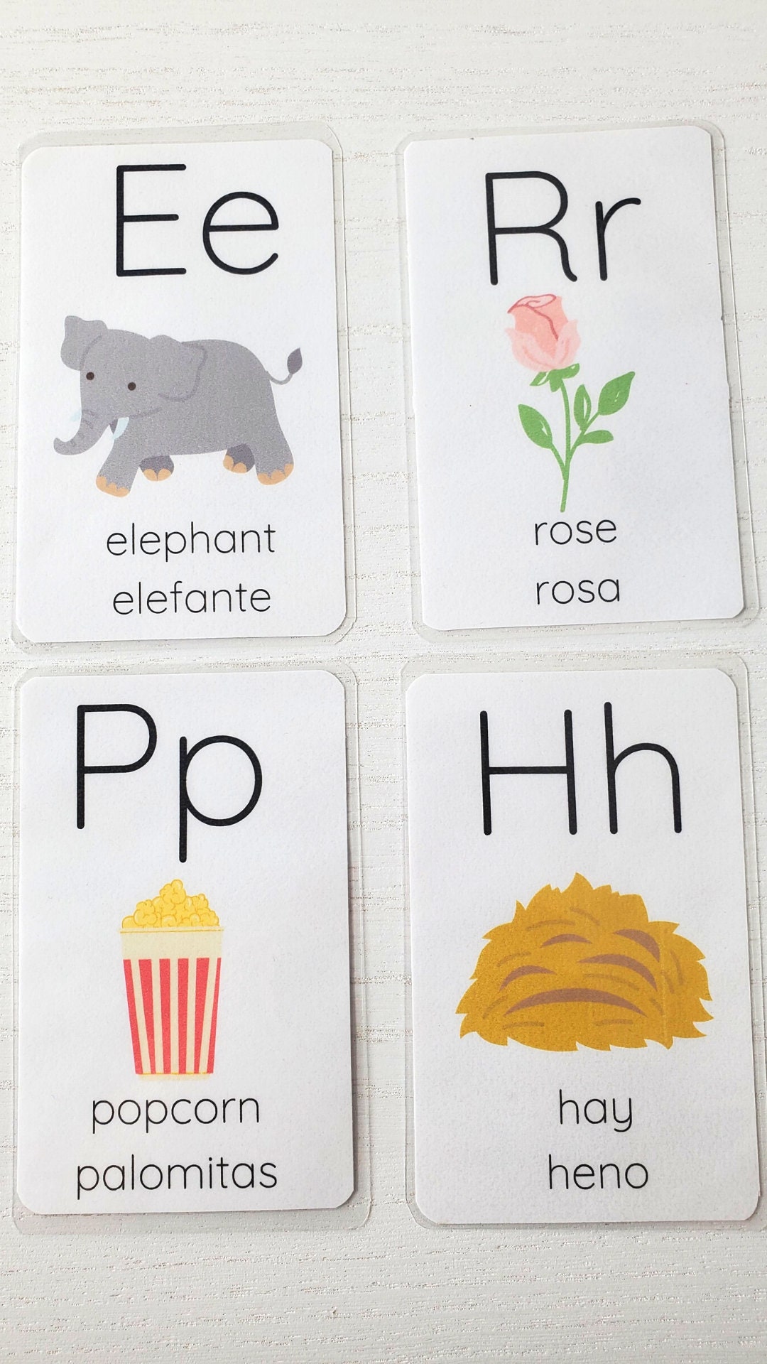 Bilingual Alphabet Flashcards English Spanish Alphabet Cards Bilingual ...