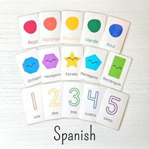 Preschool Flashcards Laminated Toddler Flashcards Shapes Colors Numbers ...