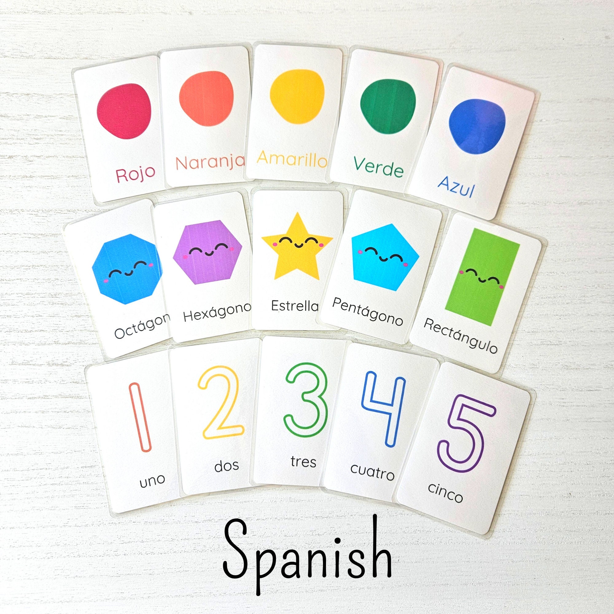 Preschool Flashcards Laminated Toddler Flashcards Shapes Colors Numbers ...