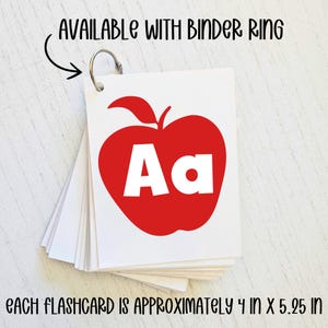 Large Laminated Alphabet Cards Picture Alphabet Flashcards Homeschool ...