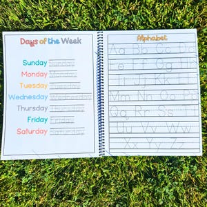 Morning Activity Workbook Dry-erase Morning Menu Kids Farm Theme ...
